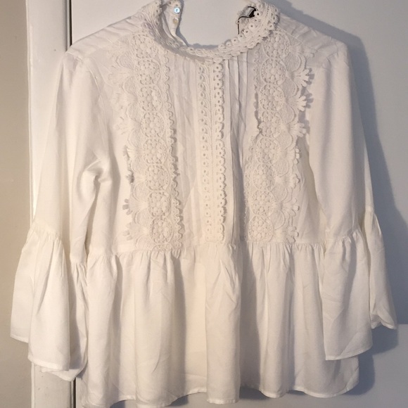 Zara | Tops | Zara Woman Frilly Laced Cute Top | Poshmark